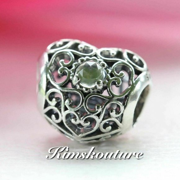 Pandora | Jewelry | Pandora April Signature Heart Charm 79784rc | Poshmark